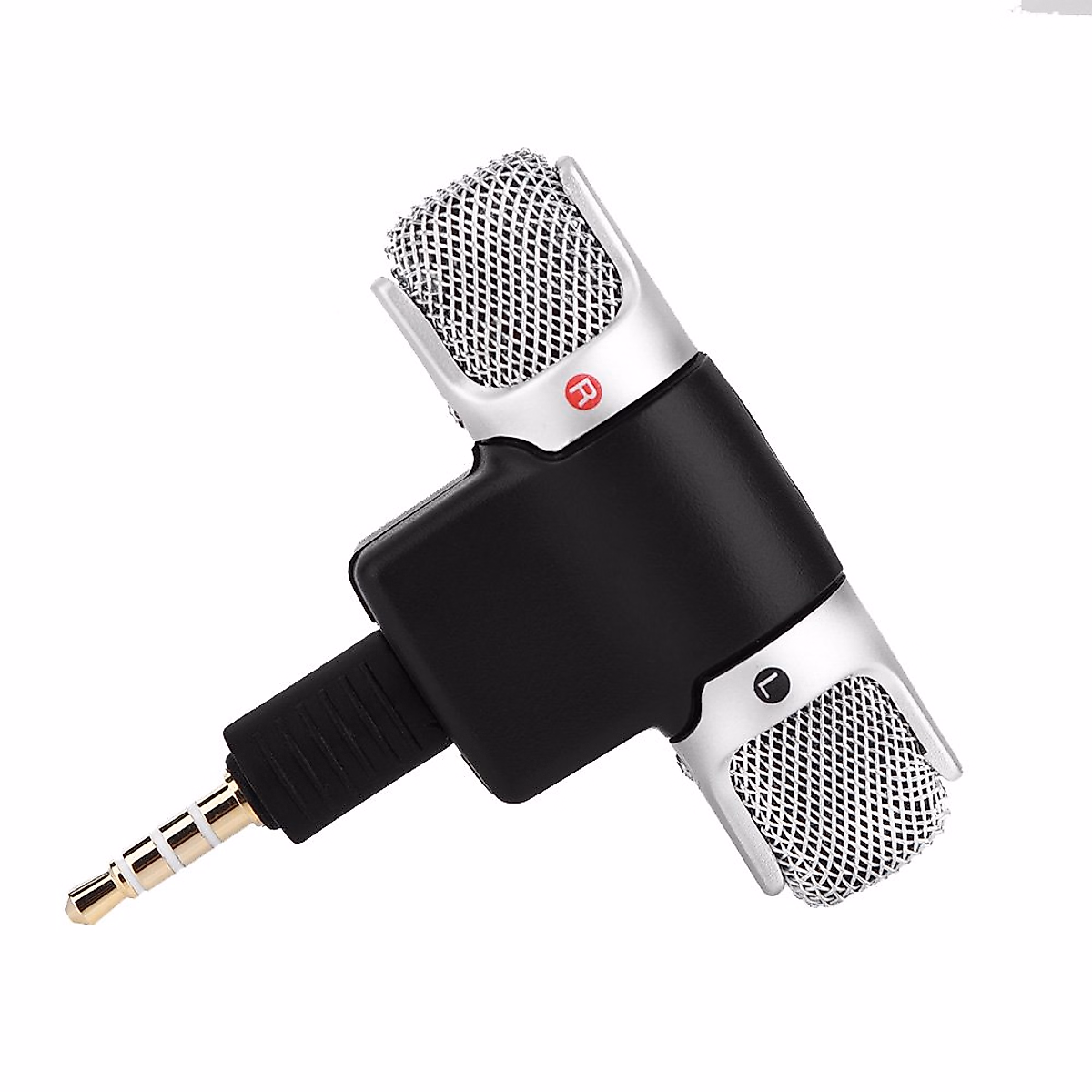 Microphone for Phone, Mini Stereo Microphone Mic 3.5mm Gold-Plating Plug Jack for Andriod Phones