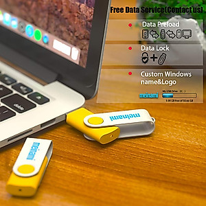 MEINAMI Customized USB Flash Drive in Box Thumb Drive Personalized Memory Stick 4GB 25 Pack