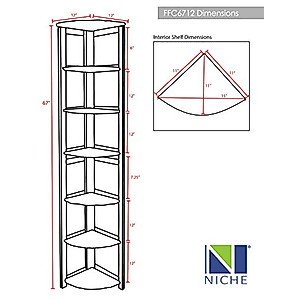 Regency Flip Flop 67-inch High Corner Folding Bookcase- Cherry