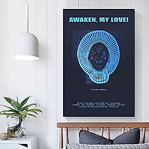 YILin Childish Gambino Poster Awaken My Love Album Music Poster Canvas Art And Wall Art Modern Family Bedroom Office Dorm Decor Gift 12x18inch(30x45cm)