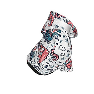 Vikings Dragon Dog Hoodies, Pet Clothes Costumes, Cute Cartoon Pets Wear Hoodie Sweatshirt Outfit for Dogs Cats Outdoor (Large)