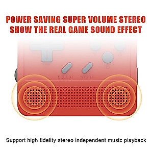 Powkiddy V90 Mini Foldable Handheld Retro Game Console 64G with 6000 Games, 3.0-inch IPS Screen Portable Arcade Rechargeable Games Emulators for Kids and Adults (Red)