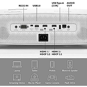 BenQ TK810 4K HDR Wireless Smart Home Projector | Streaming App Ready | iPhone Android Casting Support | Built-in Bluetooth 4.0 for Wireless Speaker