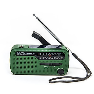 Best NOAA Portable Solar/Hand Crank AM/FM, Shortwave & NOAA Weather Emergency Radio with USB Cell Phone Charger & LED Flashlight (Green)