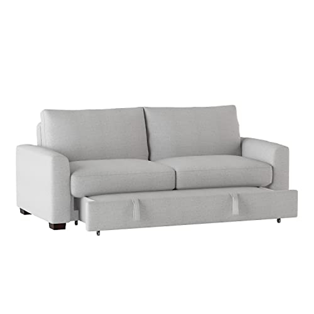 Lexicon Indale Convertible Studio Sofa Sleeper, Wooden Leg, Gray, Grey