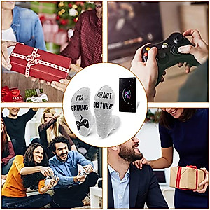 Do Not Disturb Gaming Socks, Gamer Socks Gifts for Teenage Boys Mens Womens Father Dad Hunband Sons Kids Game Lovers (as1, alpha, s, regular, regular, Grey Black)