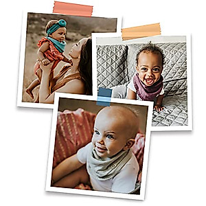 Kishu Baby Indi Infinity Scarf Bib - Super Soft Organic Cotton Muslin Drool Bib with Snaps (Olive)