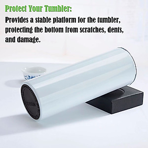 20 Pack Silicone Bottoms for Tumblers, Rubber Bottom for Sublimation Tumblers Protective Anti-Slip Rubber Bottom with 3M Adhesive for Wine Tumblers, Skinny Straight Tumblers, and Mason Jars (2.2 in)