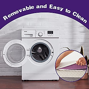 SINWEEK 2 Inch Gel Memory Foam Mattress Topper Twin Size, Ventilated High Density Pad for Back Pain, Bed Topper with Removable Soft Cover, CertiPUR-US Certified