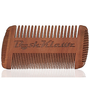 4Klawz Beard Comb - Pocket Comb for Men's Hair Beard Mustache and Sideburns with 4 Sides of Wide & Fine Teeth - Best Bearded Man Grooming Gift Special