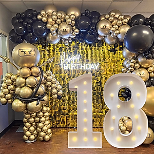 ZUOVAOV 4FT Marquee Number Lights, Large Balloon Mosaic Digital Signs, DIY Digital Kit for Birthday Party Decorations, Baby Shower Background Decorations (4FT, Number 2)