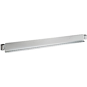 Quantum Storage Systems 36BH Bin Rail Holder for 36" Wide Wire Shelving Units, Chrome Finish, 3" Width x 36" Wide x 3" Height