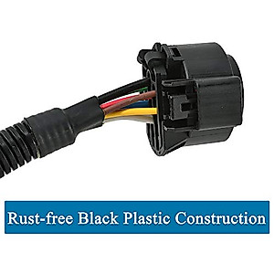 Oyviny Universal Multi-Tow Harness Connector 16 Inches Replacement USCAR 7 Pin Wiring Harness Trailer Plug Truck Connector Splice-in for Chevy/GM/Toyota/Ford/Dodge with Flex Rust-Free Tubing