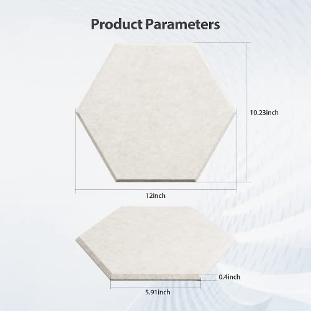 Amantech 12 Pack Acoustic Panels Self Adhesive Sound Proof Foam, High Density Sound Acoustic Foam Panel, 12X10.23X0.4 Inch Hexagon Wall Panels in Home,Office,Reccording Room,Studio(Beige)