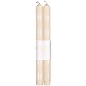 Caspari Straight Taper Candles in Ivory White - 2 Per Package
