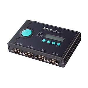 MOXA NPort 5450-4 Ports Device Server, 10/100 Ethernet, RS-232/422/485, DB-9, 15KV ESD, Without 110V Power Adapter