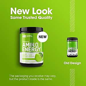 Optimum Nutrition Amino Energy - Pre Workout with Green Tea, BCAA, Amino Acids, Keto Friendly, Green Coffee Extract, Energy Powder - Green Apple, 30 Servings (Packaging May Vary)