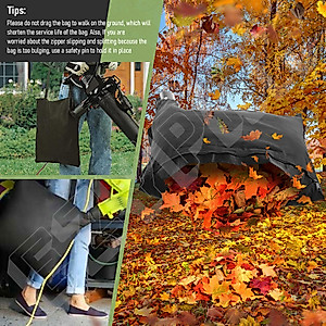 5140125-95 Leaf Blower Vacuum Leaf Bag for Black and Decker BV3100/BV2900 Blower Replaces 5140117-99 - Black