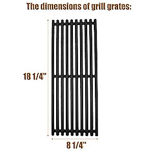 18 7/16" Emitter Plates & Infrared Grill Grates Replacement Parts for G515-4700-W1 G519-A400-W1 & G526-0007-W1 Charbroil Tru-Infrared 463270915, 463246909, 463246910, 463247009, 463247109, 3PCS Set