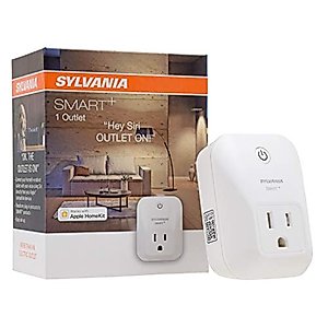 SYLVANIA Smart Bluetooth Smart Plug, Works with Apple HomeKit and Siri Voice Control, No Hub Required, White - 1 Pack (74582)