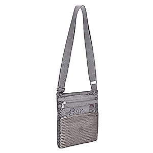 USPECLARE Heavy Duty Semi-Transparent small Mesh Purse, See Through Mesh Crossbody Bag (Grey)