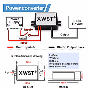XWST DC to DC 12V 24V to 5V 3A 15W 15watt with Micro and USB Output Power Adapter Converter 8V-40V to 5V Voltage Buck Regulator,Step-Down Module,Waterproof Power Adapt 5V Volt Transformer Module