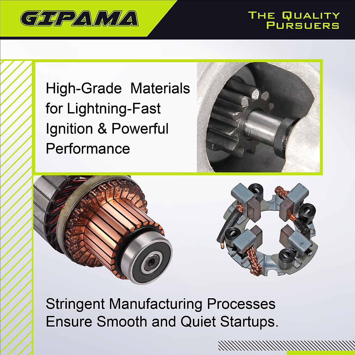 Gipama New Starter 6646N Replacement for Gas Engine Ford Excursion Expedition F1-50 F-250/ F-350/ F-450/ F-550 Super Duty F53 F59 Mustang, Lincoln Blackwood Mark LT Navigator.(6646)