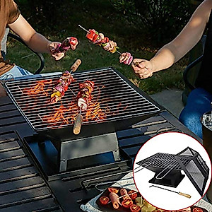 LEAYAN Garden Fire Pit Grill Bowl Grill Barbecue Rack Outdoor Fire Pit Stainless Steel BBQ Grill Small Fire Stove Heater Ideal for Warmth, BBQ in Patio/Garden/Yard