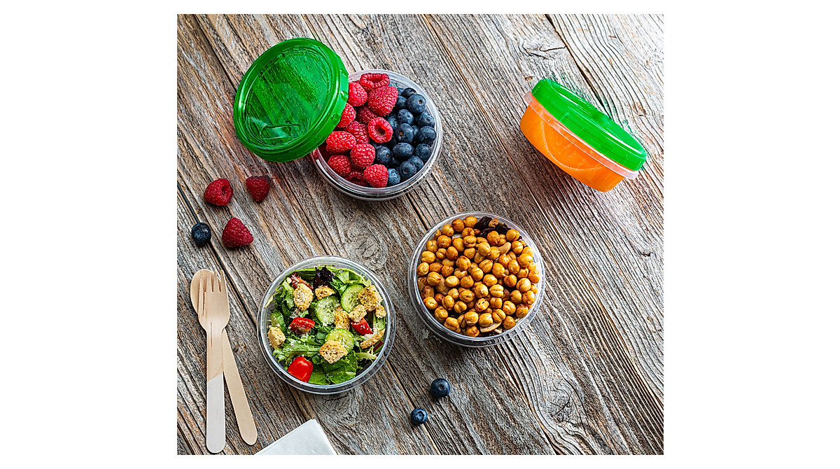 Elegant Disposables 8oz Food Storage Containers - Leakproof & Reusable