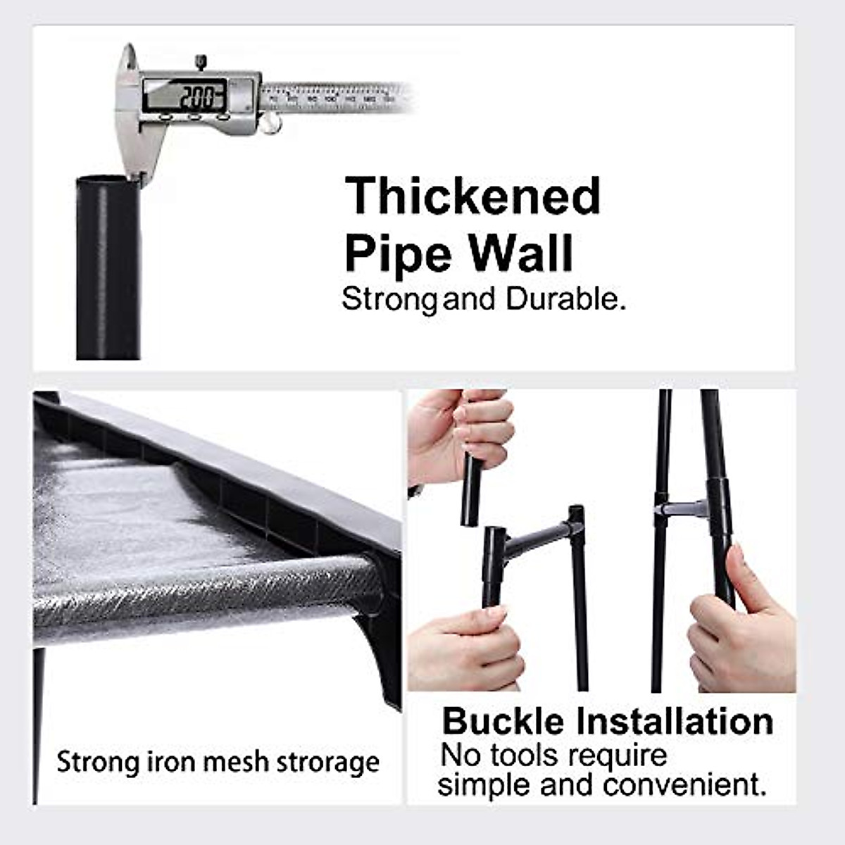 Jecpuo Clothes Rack Small Metal Garment Rack with Shelves for bedroom Rolling clothing rack for Hanging Clothes on Wheels for Hanging Clothes,clothes rack (Black)