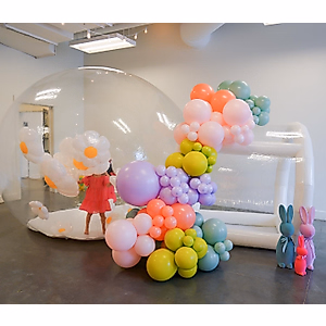 Bubble Dome House Inflatable Bubble Tent,PVC Bubble Balloon House Inflatable for Kids Party with Blower Balloons House 10ft Diameter, 6ft Tunnel Children's Day Gift