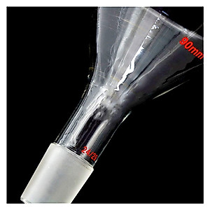 Youmine Science lab Science lab 100ml Chemistry Laboratory Glassware,Lab Glassware,Made from Borosilicate 90mm 24/29 Glass Powder Funnel