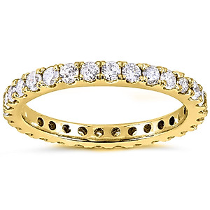 Kobelli 1ct Lab Grown Diamond Eternity Gold Band - white-gold / 5.5