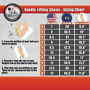 Nordic Lifting Weightlifting Shoes Compatible for Crossfit & Gym - Men's Sneakers - VENJA (White, 8 US)
