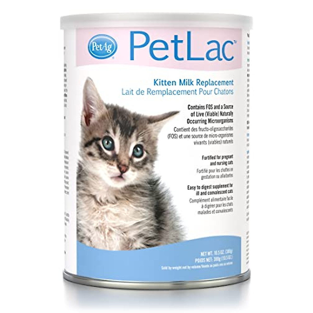 PetAg Petlac Milk Powder for Kittens - Kitten Formula Milk Replacer with Vitamins, Minerals, and Amino Acid - 10.5 oz