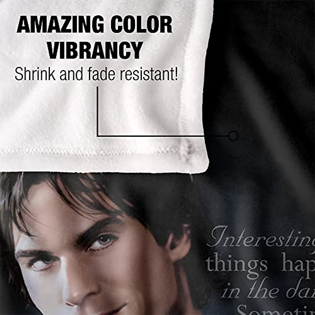 Vampire Diaries Sometimes Officially Licensed Silky Touch Super Soft Throw Blanket 50" x 60"