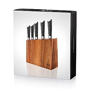 Cangshan Y2 Series Knife Set, 6-Piece German Steel Block, Silver