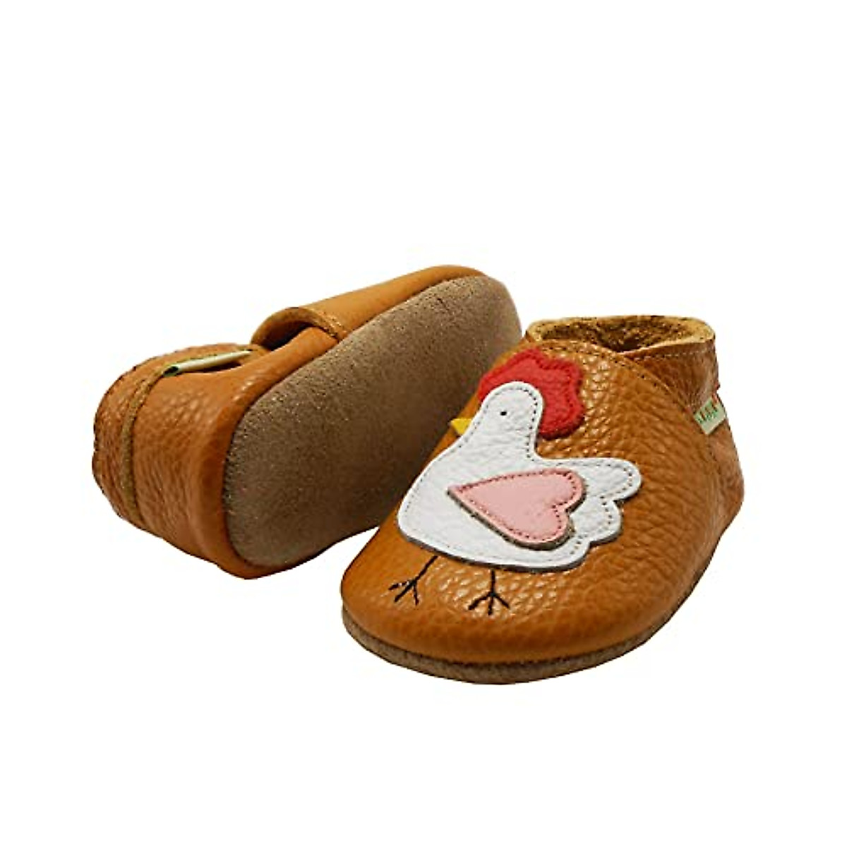 SAYOYO Baby Chicken Soft Sole Leather Infant Toddler Prewalker Shoes (18-24 months)