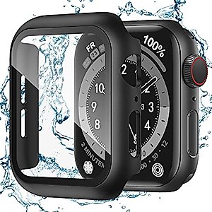Recoppa for Apple Watch Case 42mm Series 3/2/1 with Screen Protector, Waterproof Hard PC Ultra-Thin Bumper HD Clear Anti-Fog All Around Protective Cover for iWatch 42mm Black