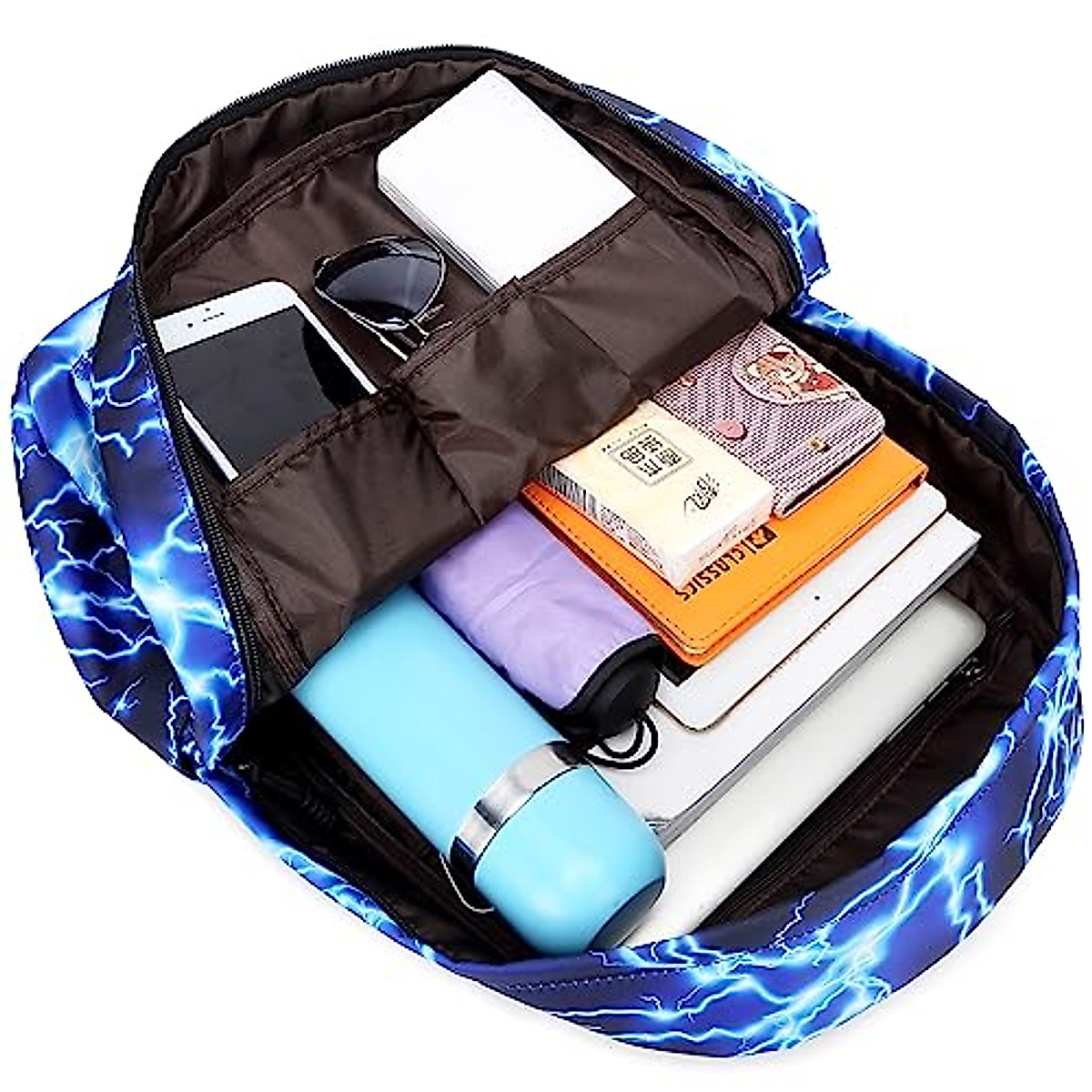 Createy School Backpack for Girls Backpack with Lunch Box Pencil Case Lightweight Kids Backpack Primary Elementary Students Bookbags School Bags Set for Teens