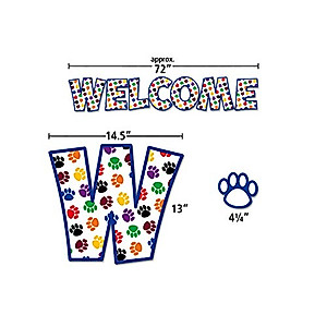 Teacher Created Resources 5439 Paw Prints Welcome Bulletin Board