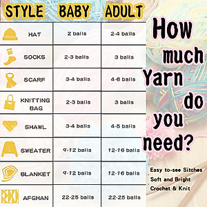 3 Pcs Pack with 5-Ply Acrylic Yarn, 3 Balls of 4.8Oz/135g Soft 3mm Medium Thick Colorful Yarn for Crocheting Knitting, 260 Yds/240m Crochet Blanket、Braids/DIY (Purple White)