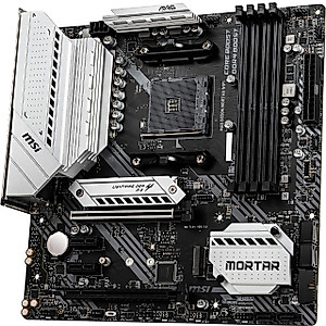 MSI MAG B550M Mortar WiFi Gaming Motherboard (AMD AM4, DDR4, PCIe 4.0, SATA 6Gb/s, M.2, USB 3.2 Gen 2, AX Wi-Fi 6, HDMI/DP, Micro-ATX, AMD Ryzen 5000 Series Processors)