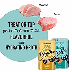 Tiki Pets Born Carnivore Broths Wet Cat Food Topper, Variety Pack 1.3 oz. Pouches (24 Count)