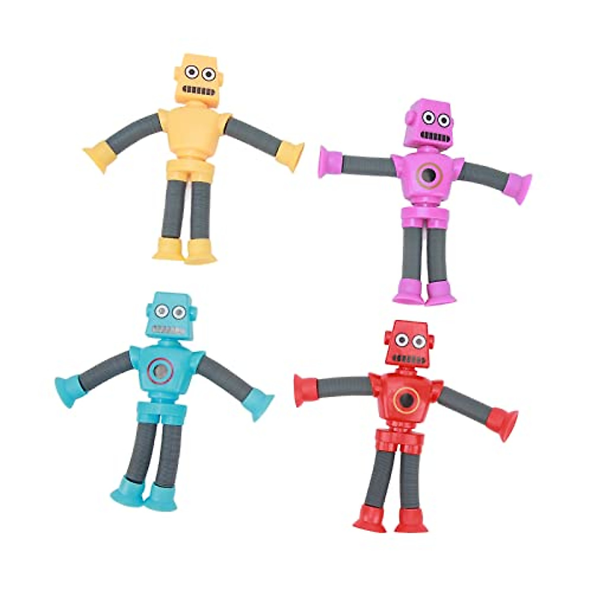 AMONIDA Robot Puzzle Toy with Stretch Tube, Telescopic Suction Cup Robot Toy Flexible for Home