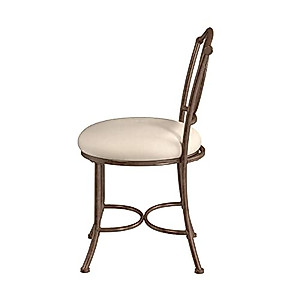 Hillsdale, 50945A, Emerson Metal Vanity Stool, Golden Bronze
