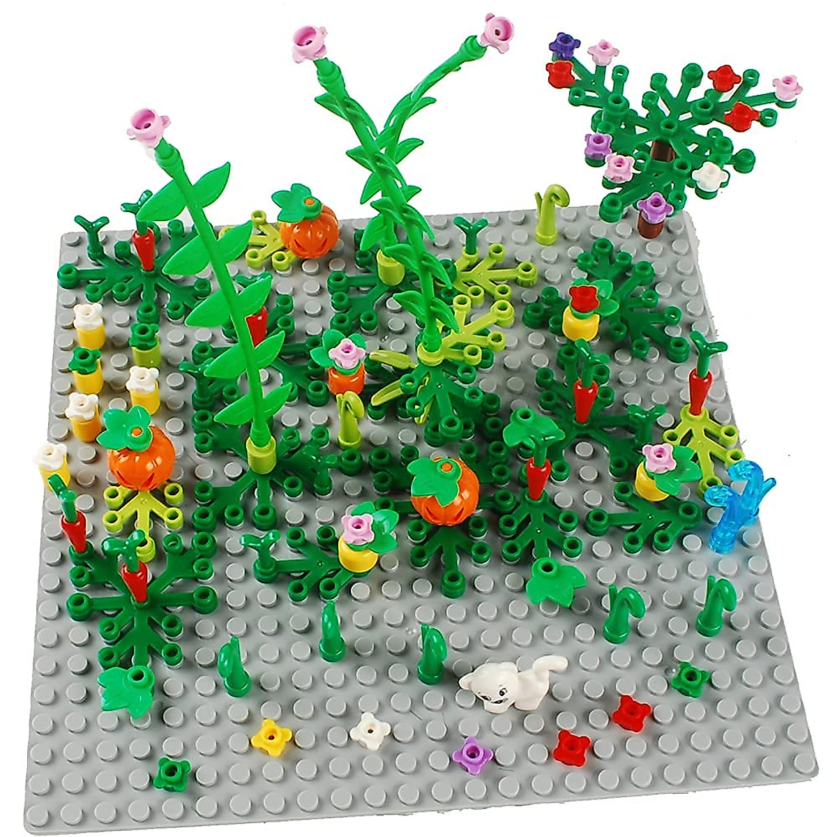 BAENRCY 140pcs Garden Building Blocks Park Sencery Accessories Plant Set Building Bricks Kit DIY Building Set Compatible All Major Brands