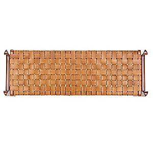 Safavieh Couture Home Dilan 47-inch Brown and Light Brown Leather Weave Bench