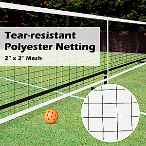 Goplus Portable Pickleball Net System, 22 FT Regulation Size Net W/Steel Frame, an 600D Oxford Fabric Carry Bag, Quick Set, All-Weather-Condition Pickleball Net for Indoor and Outdoor