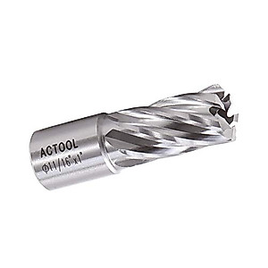 ACTOOL 11/16" Diameter × 1" Depth of Cut HSS ANNULAR Cutter with 3/4'' Weldon Shank